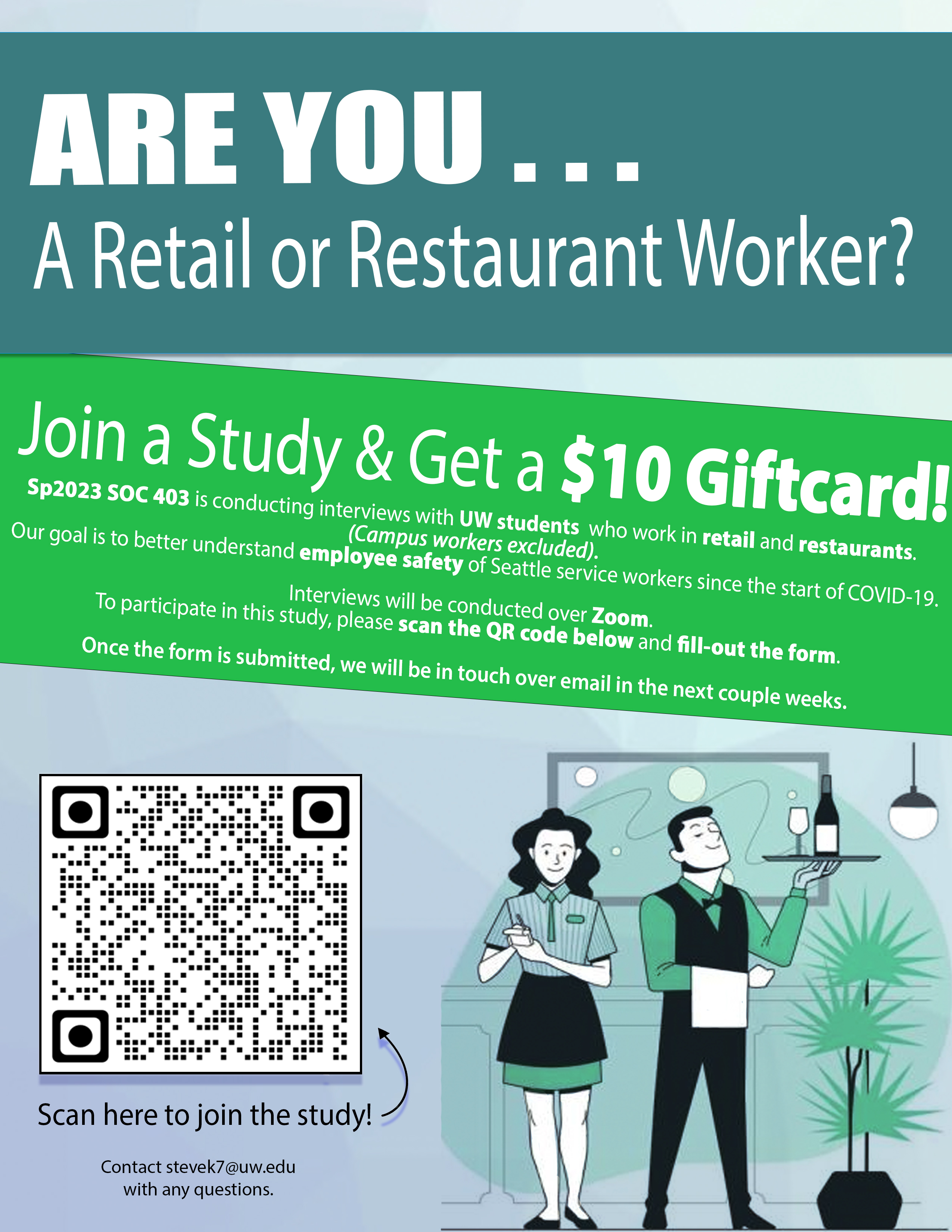 Study on Retail Theft & Crime Rings Recruitment Flyer – Rachel Lough